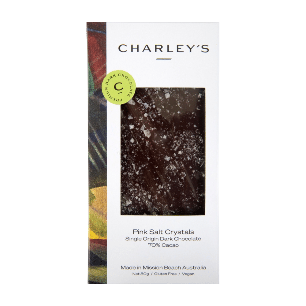 Vegan - Pink Salt Dark Chocolate - Davies Chocolates